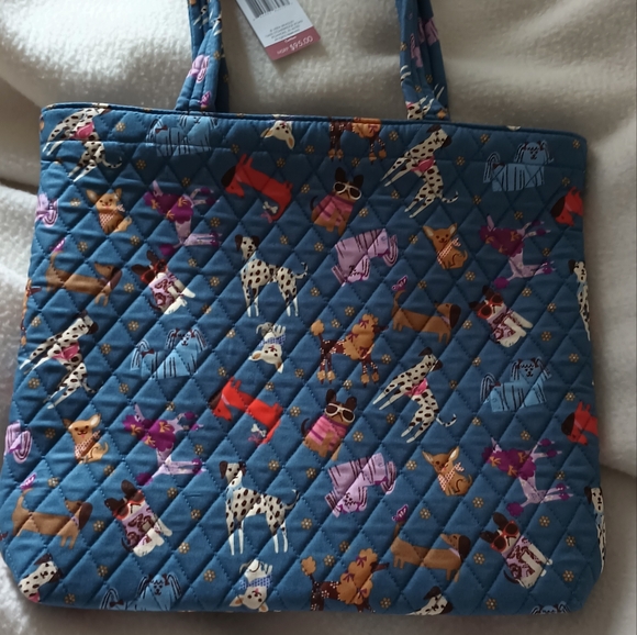 Vera Bradley | Bags | Vera Bradley Small North South Tote In Bark Park ...